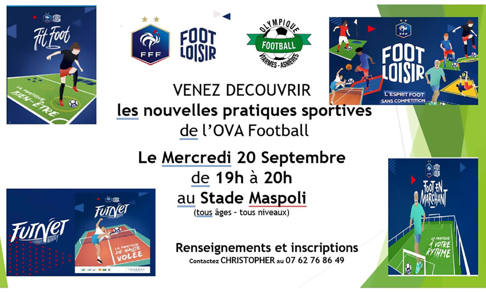 Les nouvelles pratiques sportives de l'OVA Football - Viarmes