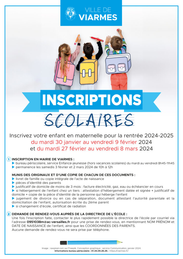 Les inscriptions à l'école maternelle - Viarmes